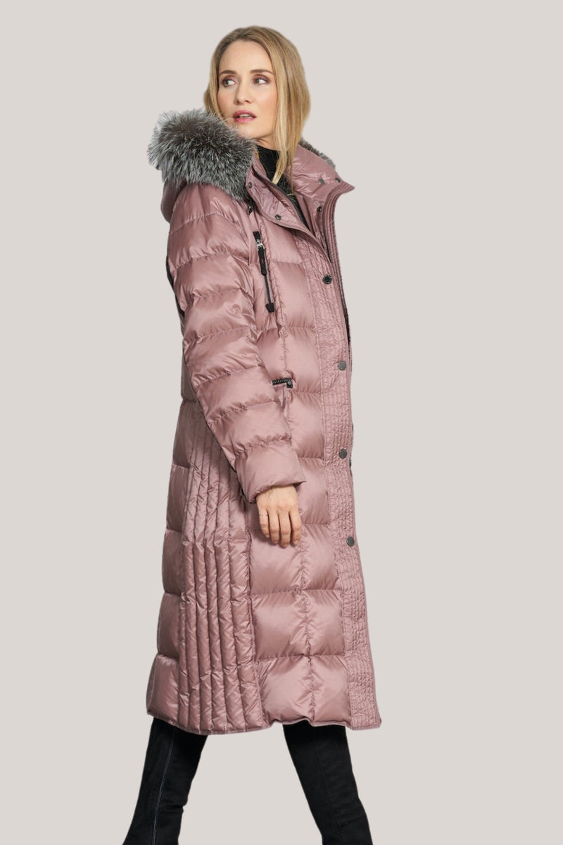 CELINE Down Coat with Detachable Silver Fox Fur Hood 1860 LORNE S COATS